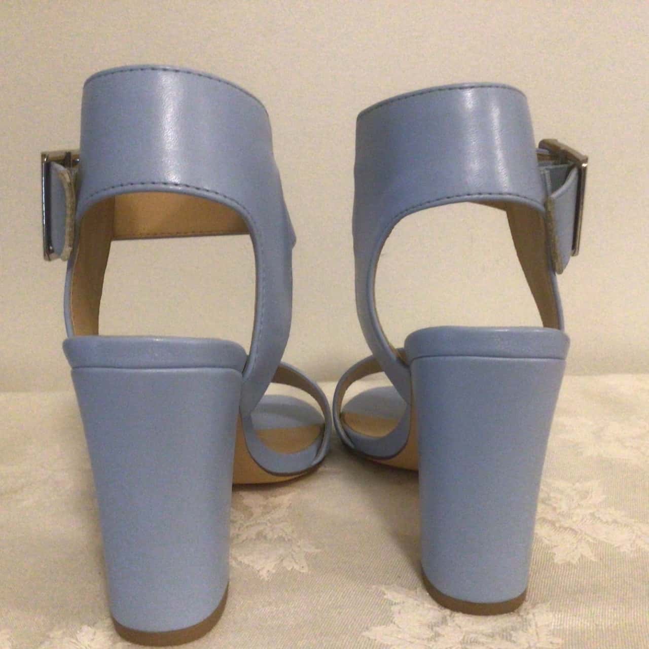 Miss Shop Womens Strappy Heels Size 7 Baby Blue (s)