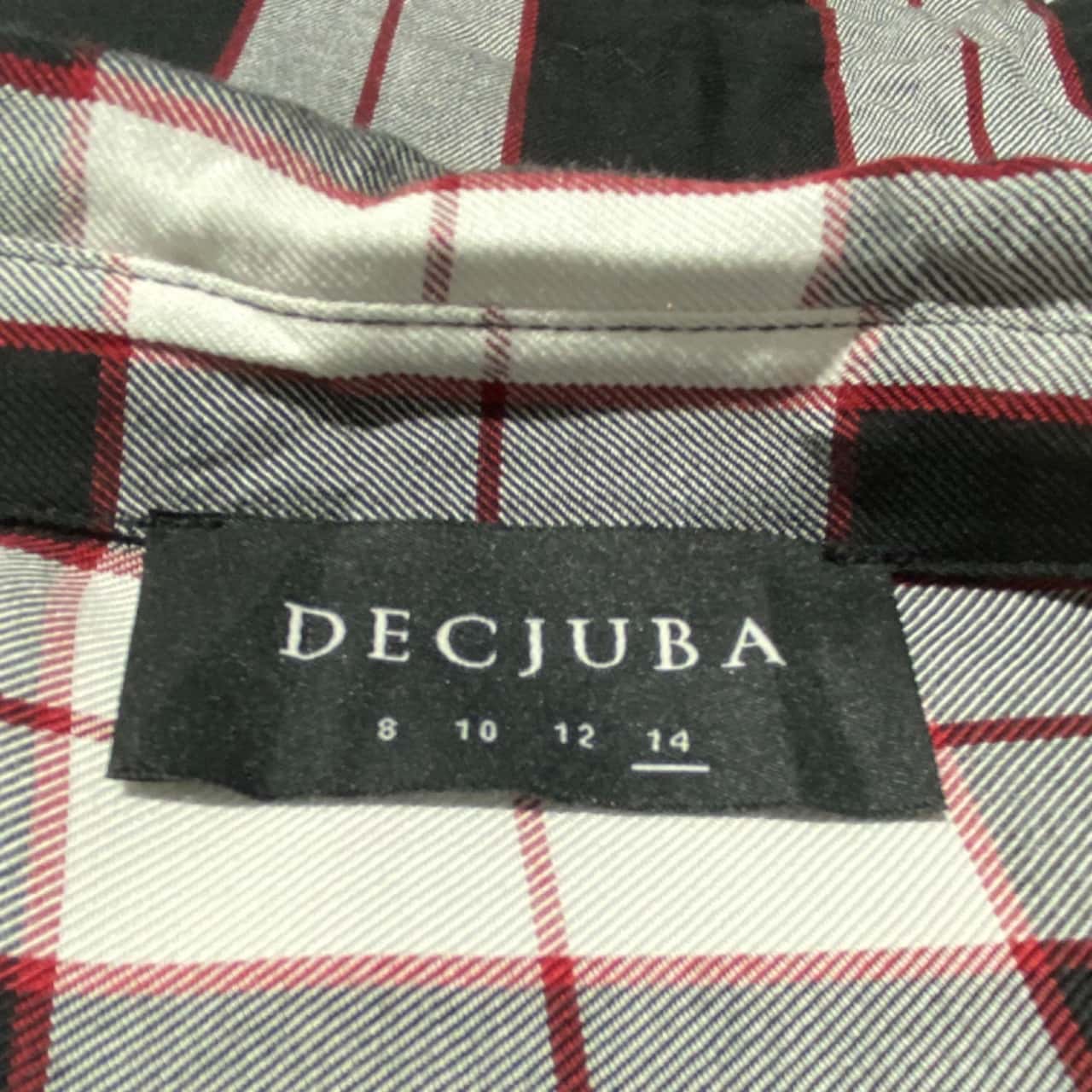Decjuba. Womens Size 14. Long Sleeve Shirt. Checked Black and with ...