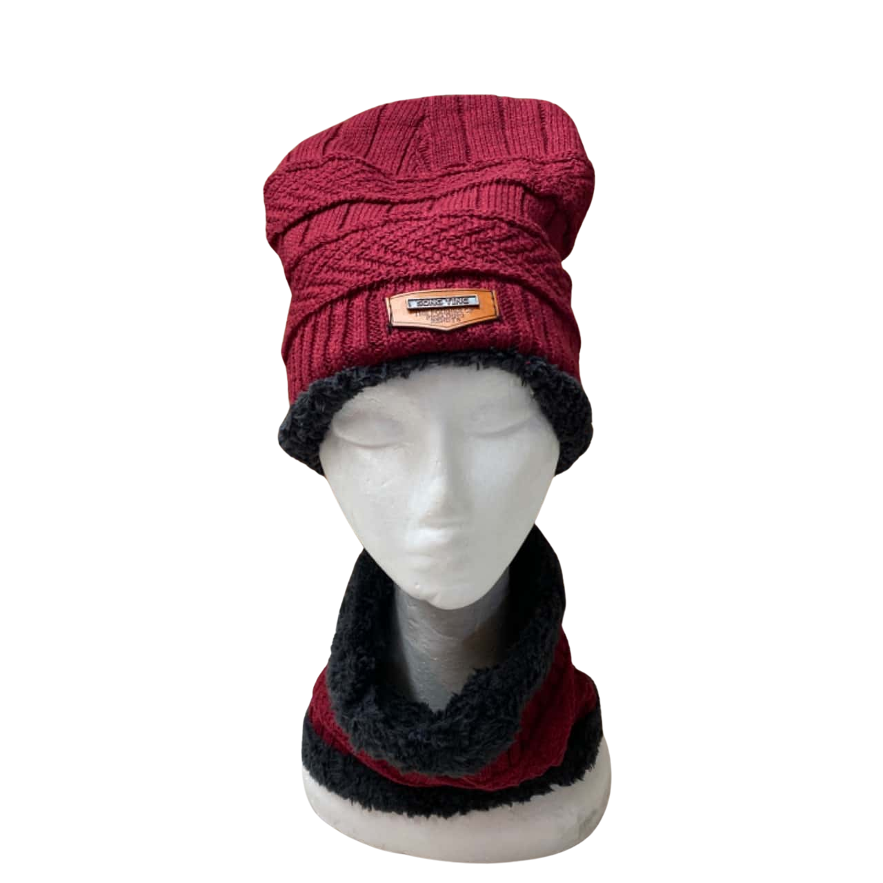 Unisex Red Beanie/ Neck Warmer Song Ting (s)