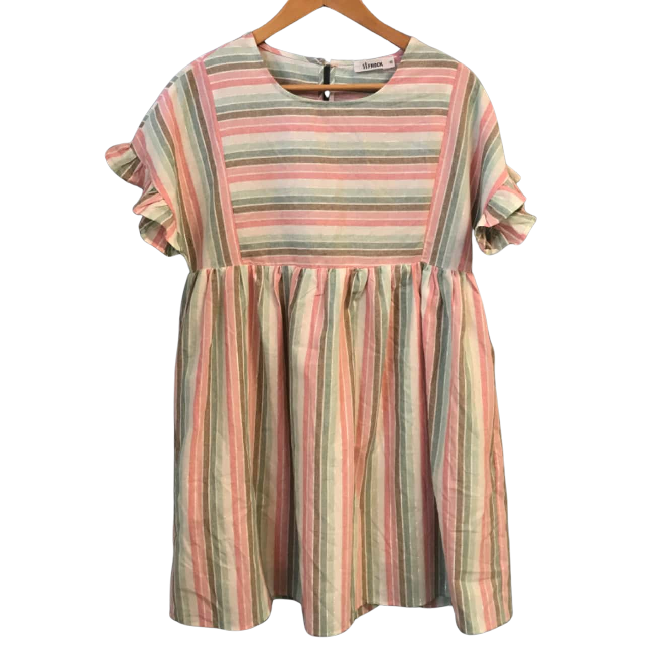 St. Frock Pastel Striped Sun Dress Size 10