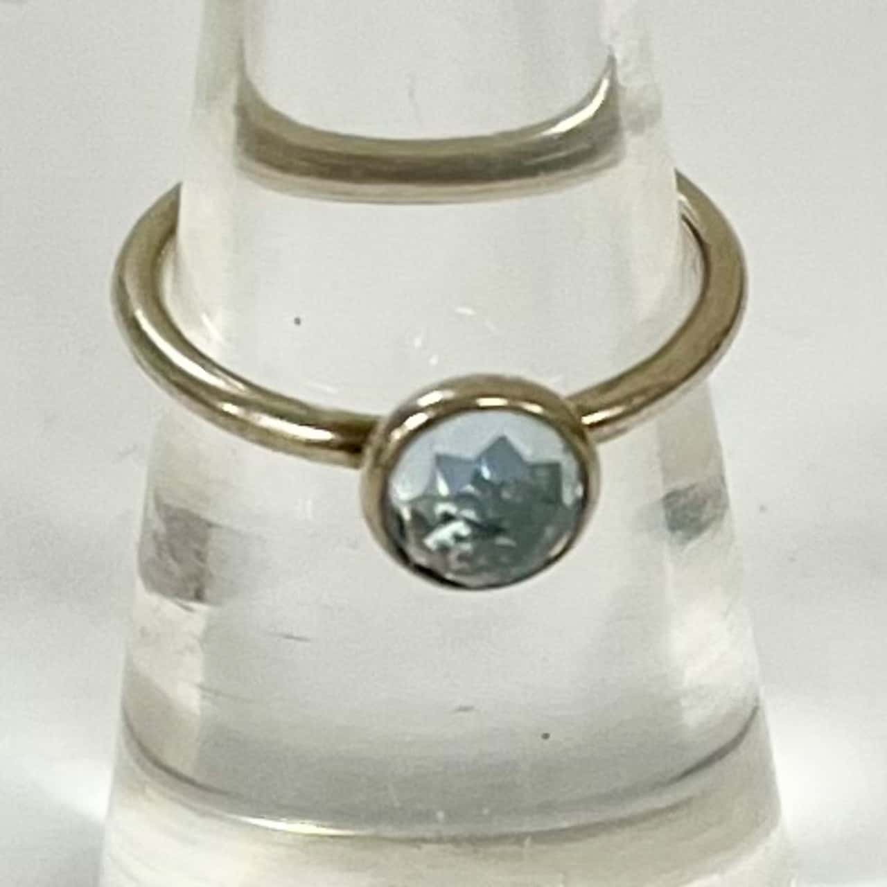 925 Pandora blue stone ring ale Size 50