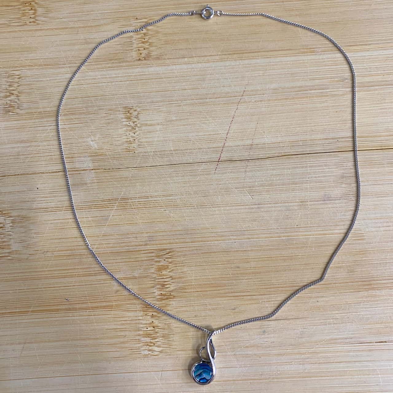 Ariki Palladium Plated Paua Shell Necklace (Boxed)