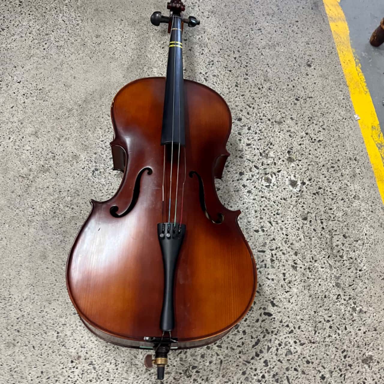 Arvo Cello with bow and cello carry Bag-just needs a new bridge CLICK ...