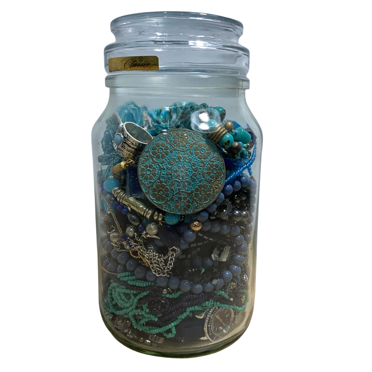 2KG BLUE MYSTERY JEWELLERY JAR!(s)