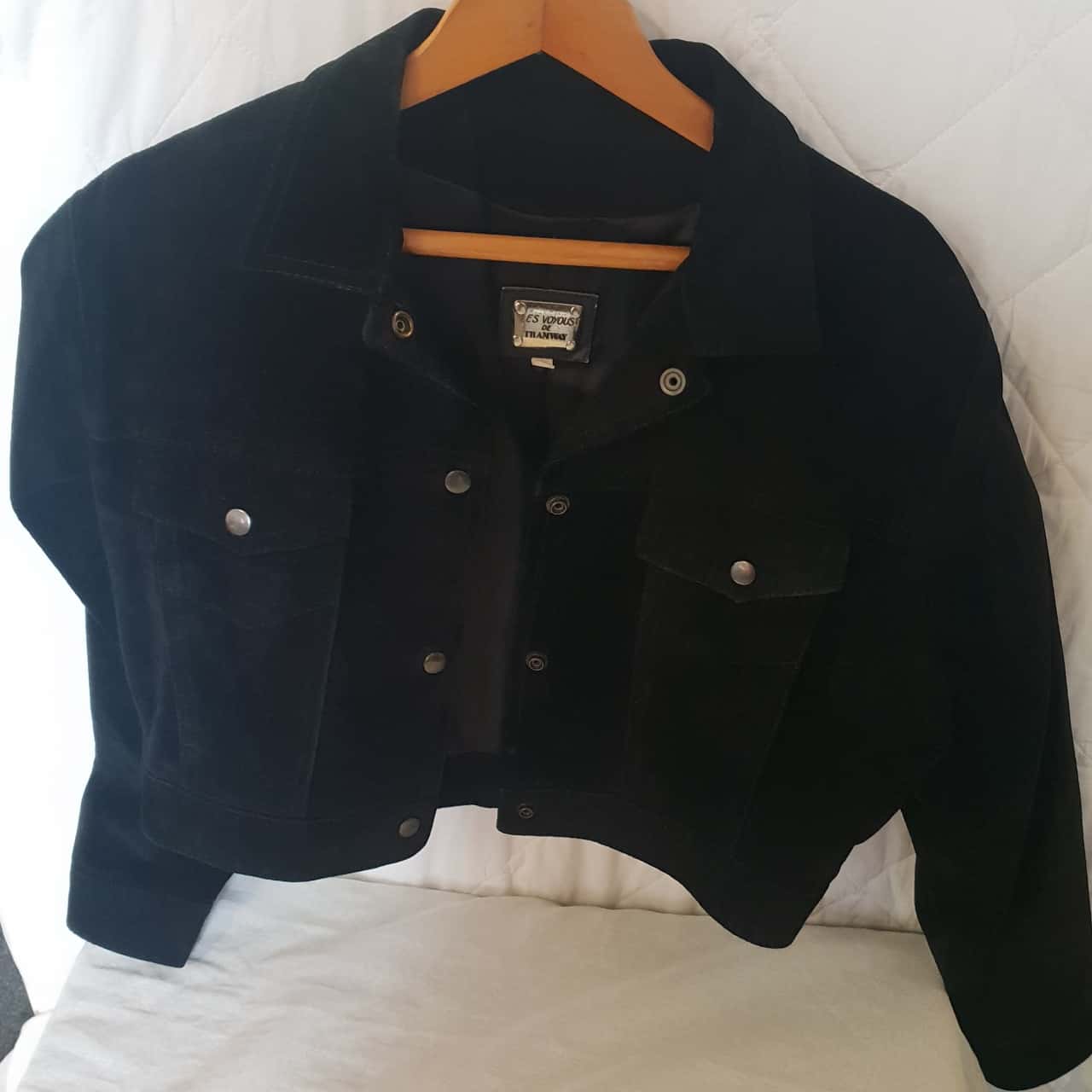 Womens Size 12 Biker Jacket Black suede(s)