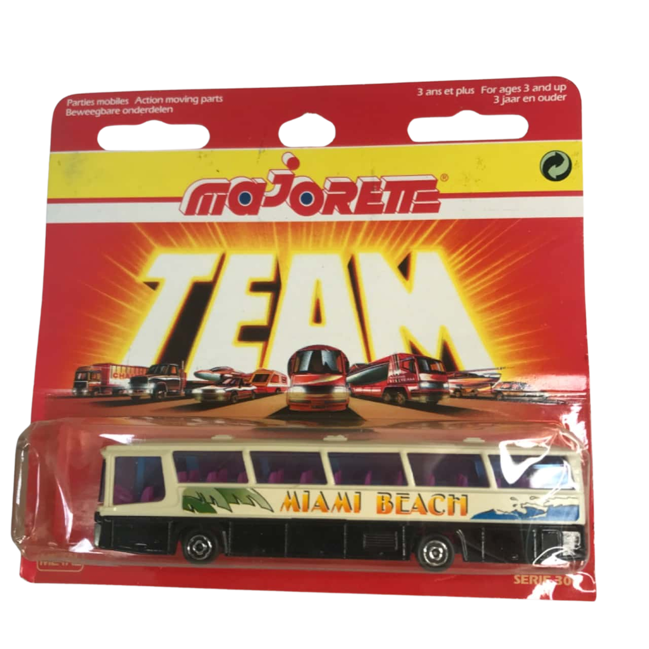 Majorette Series 300 Airport Bus Miami Beach Blue B 373 SERIES 1990s ...