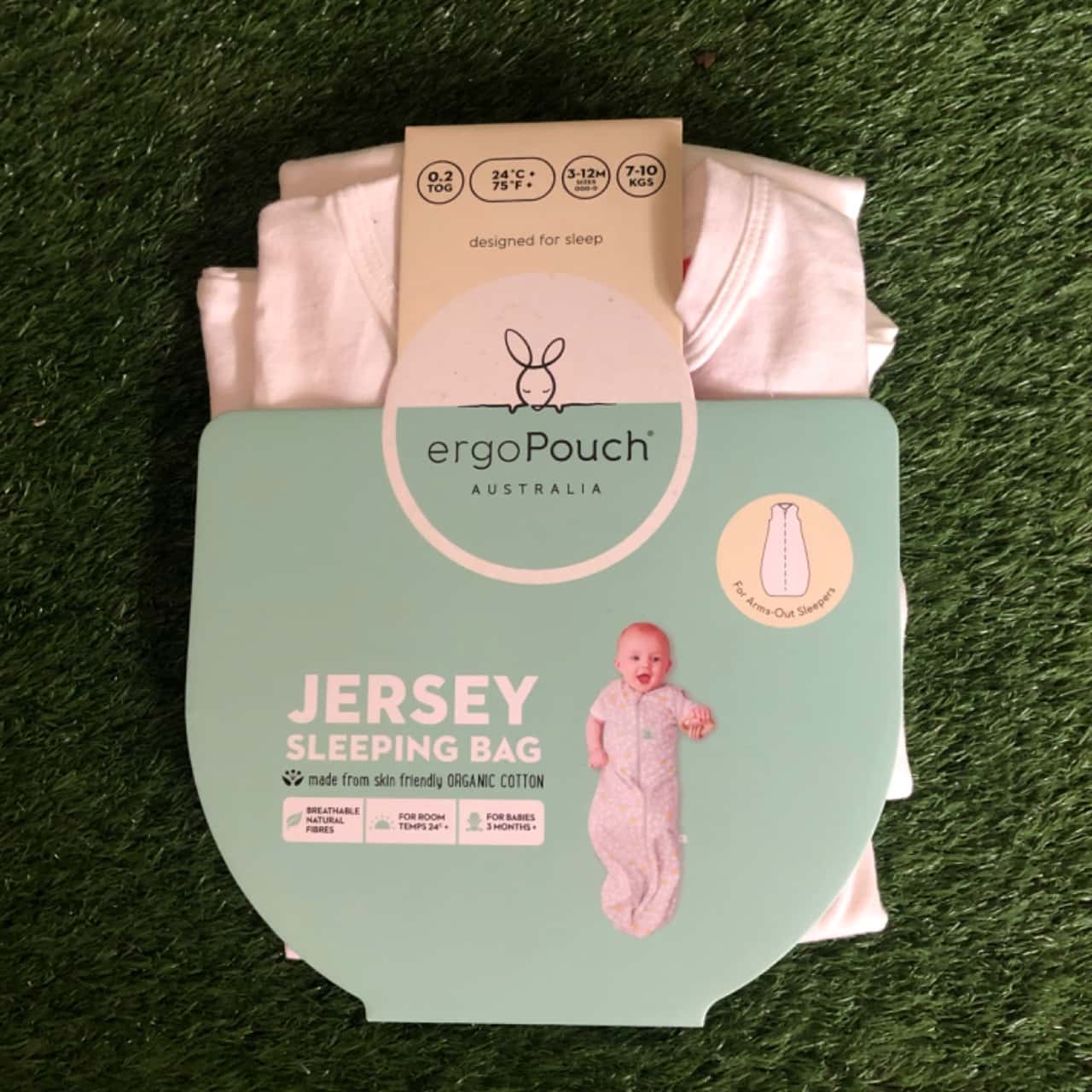 Ergo Pouch Baby Jersey Sleeping Bag (3-12m) 7-10kgs 0.2 Tog (New 1)