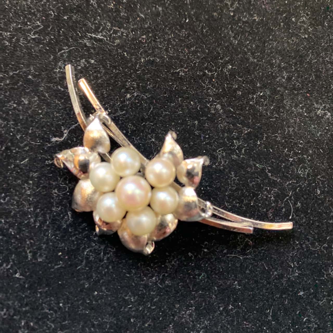 Vintage Stamped Silver & Pearl Brooch(s)