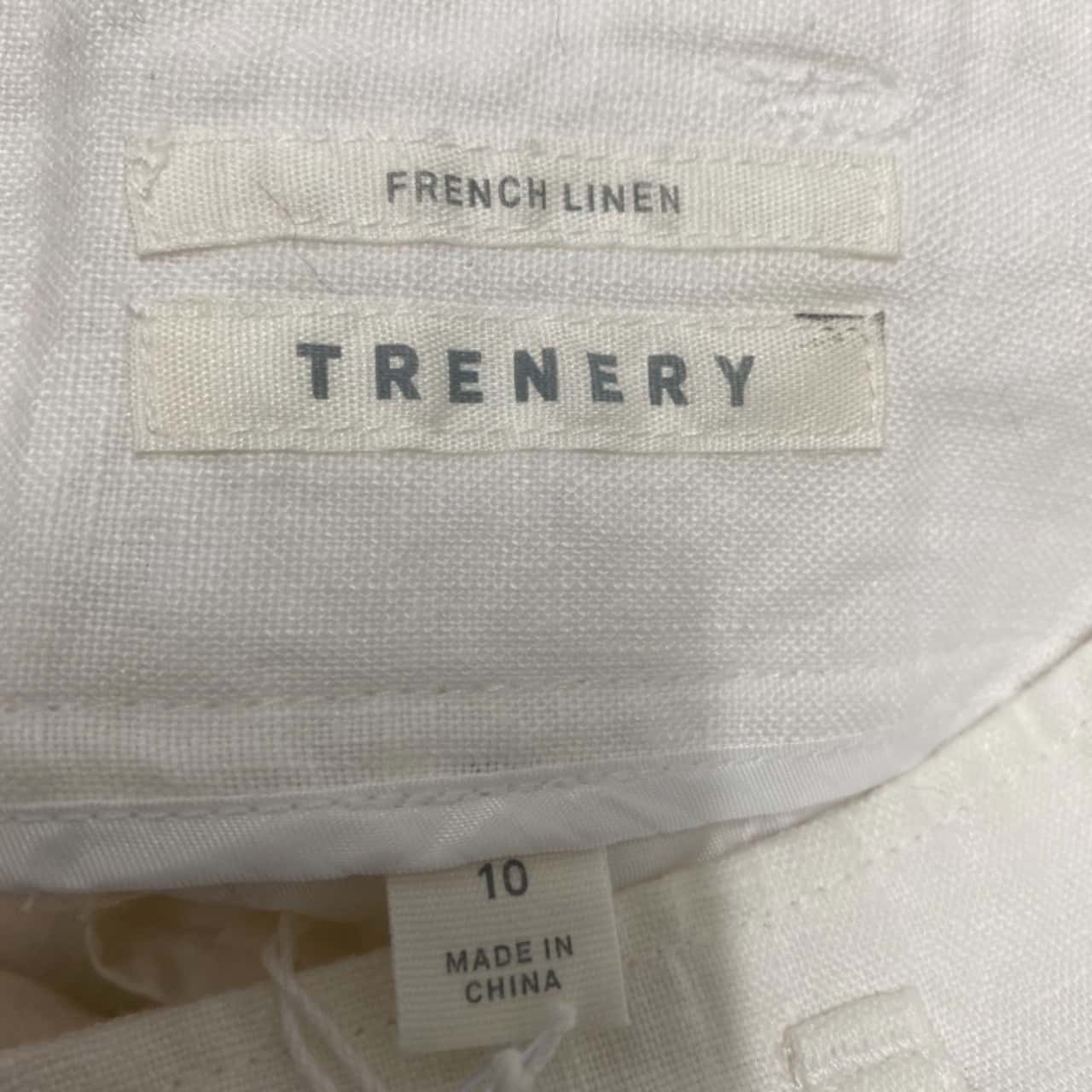 Trenery Women's 100% French Linen Size 10 White - brand new with tags ...