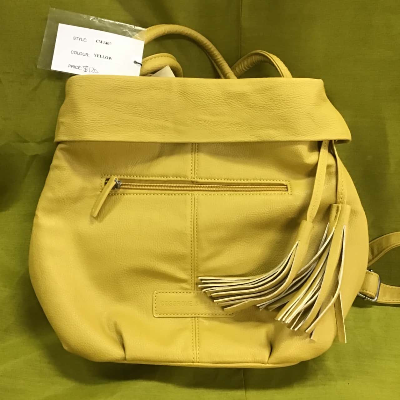 Cosgrove & Beasley Womens Handbag Mustard (s)