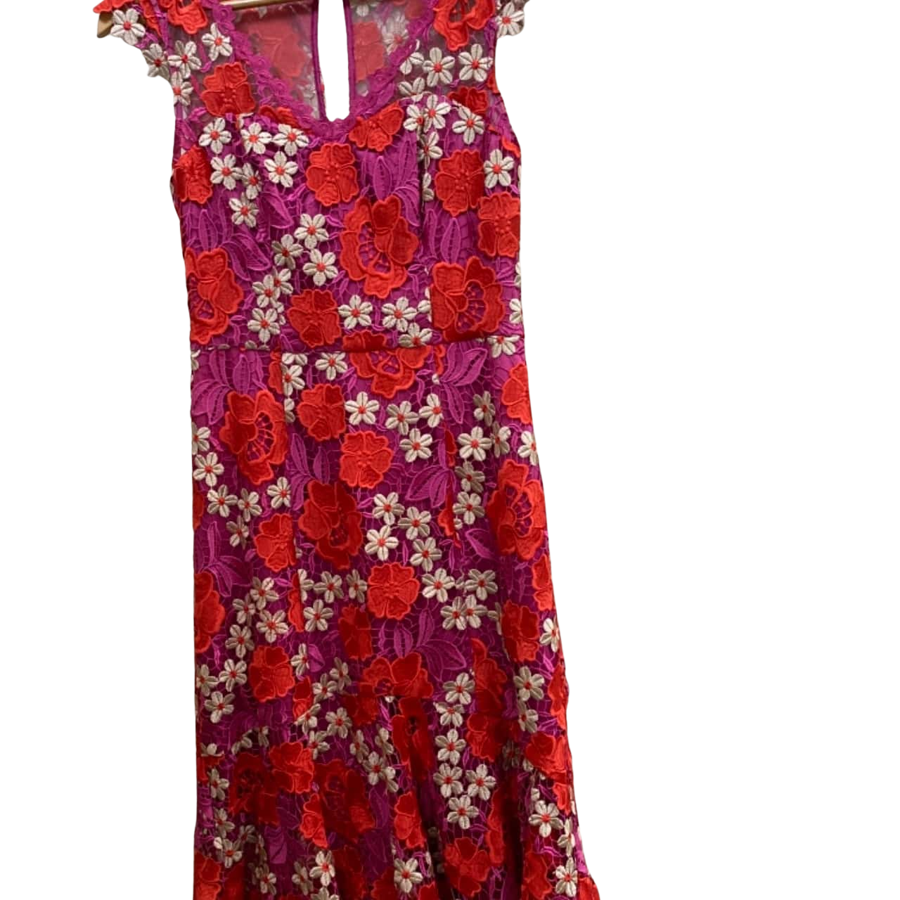 BNWT Review Womens Pink Floral Dress Size 8
