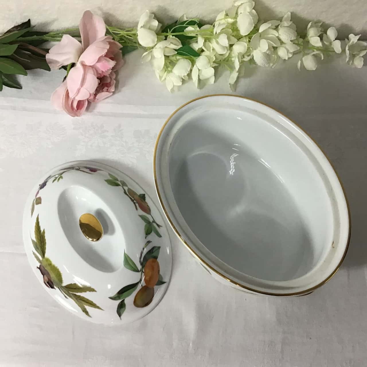 Royal Worcester Evesham Porcelain Deep Oval Casserole Dish with Lid(s ...