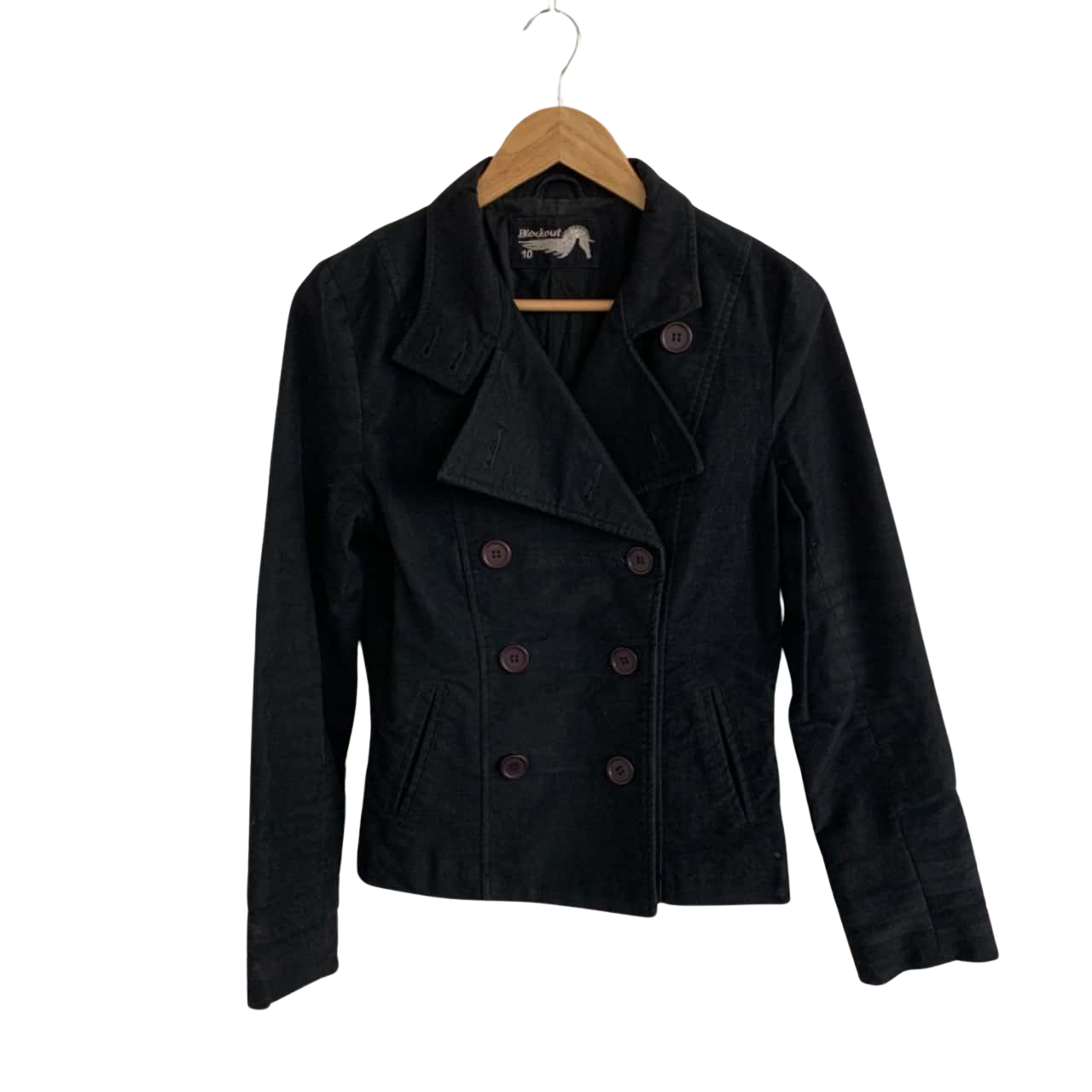 Blockout Size 10 Black Button Up Jacket