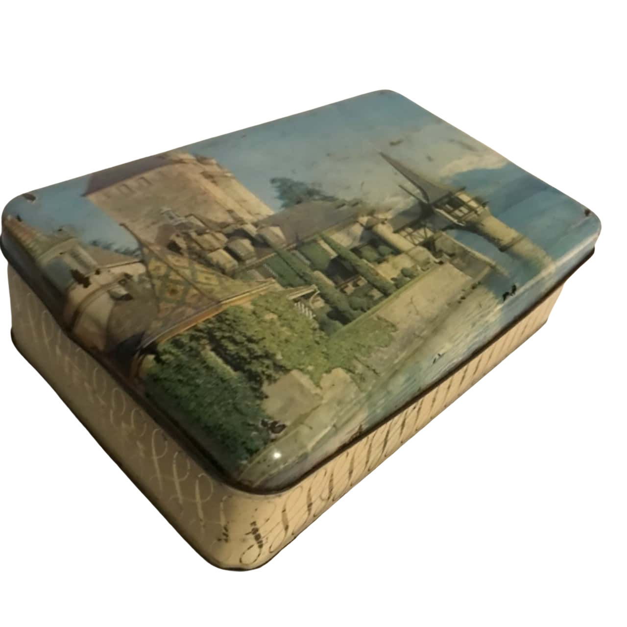 Vintage Nestles Tin Swiss Castle