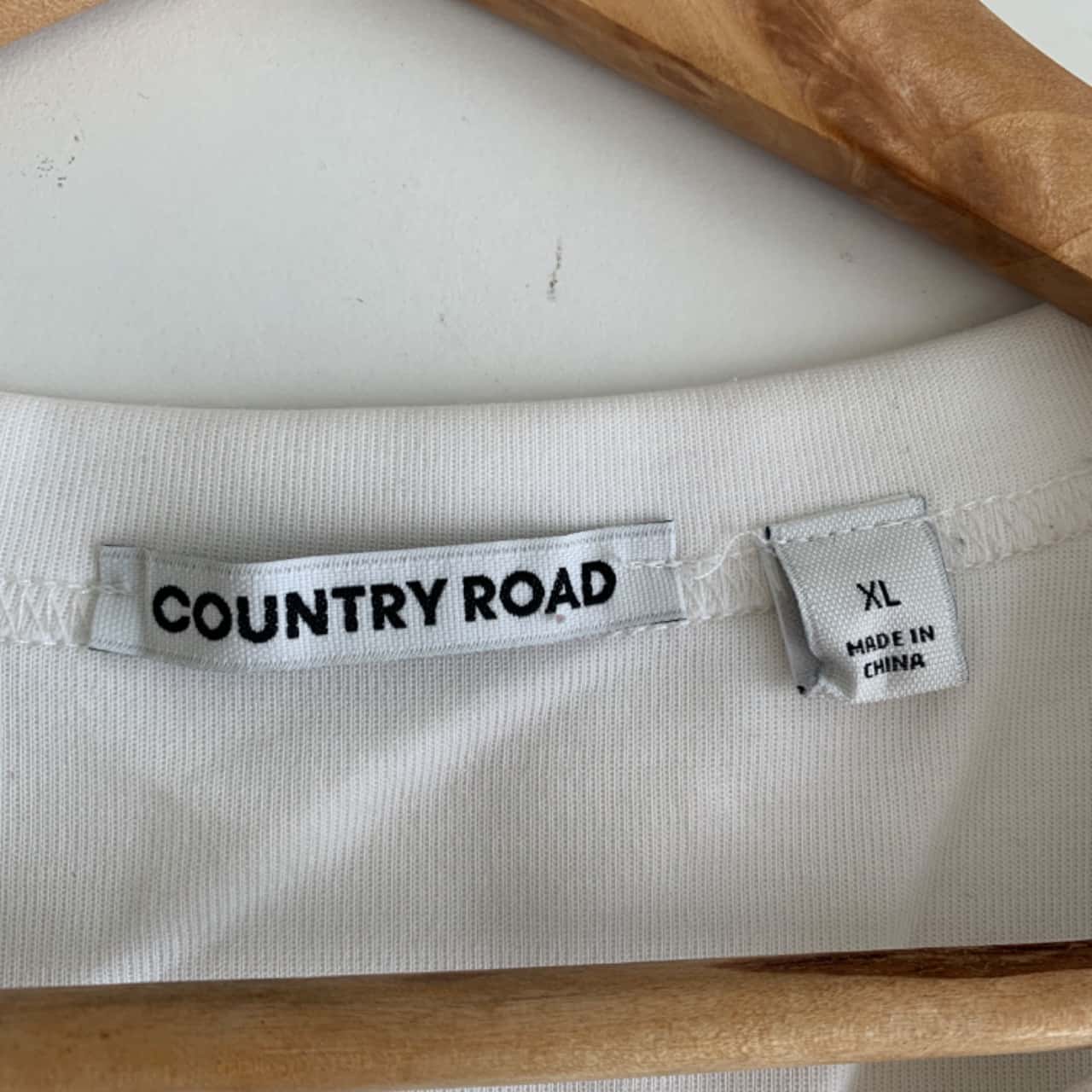 Country Road XL White Singlet