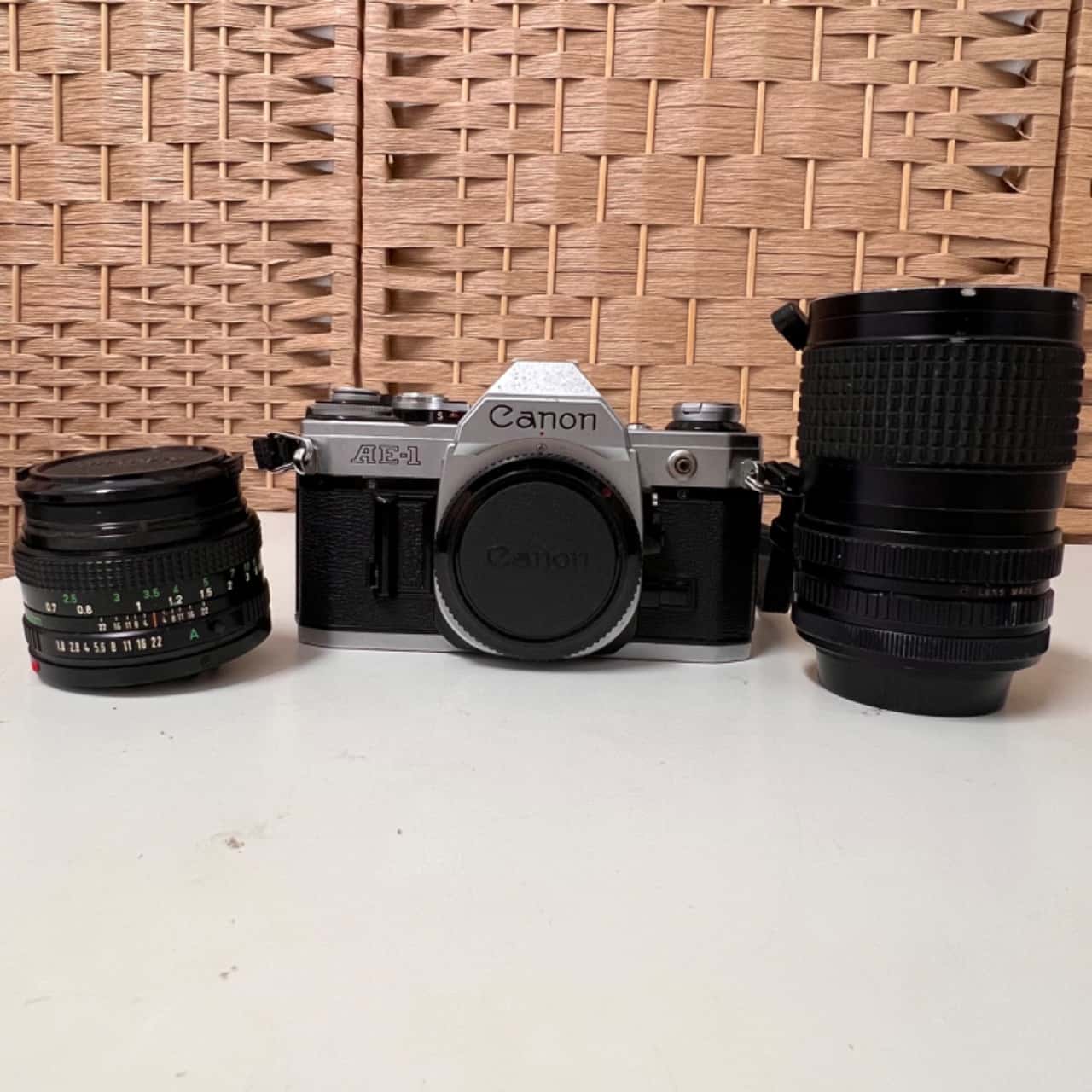 Vintage Canon AE1 Film Camera Kit