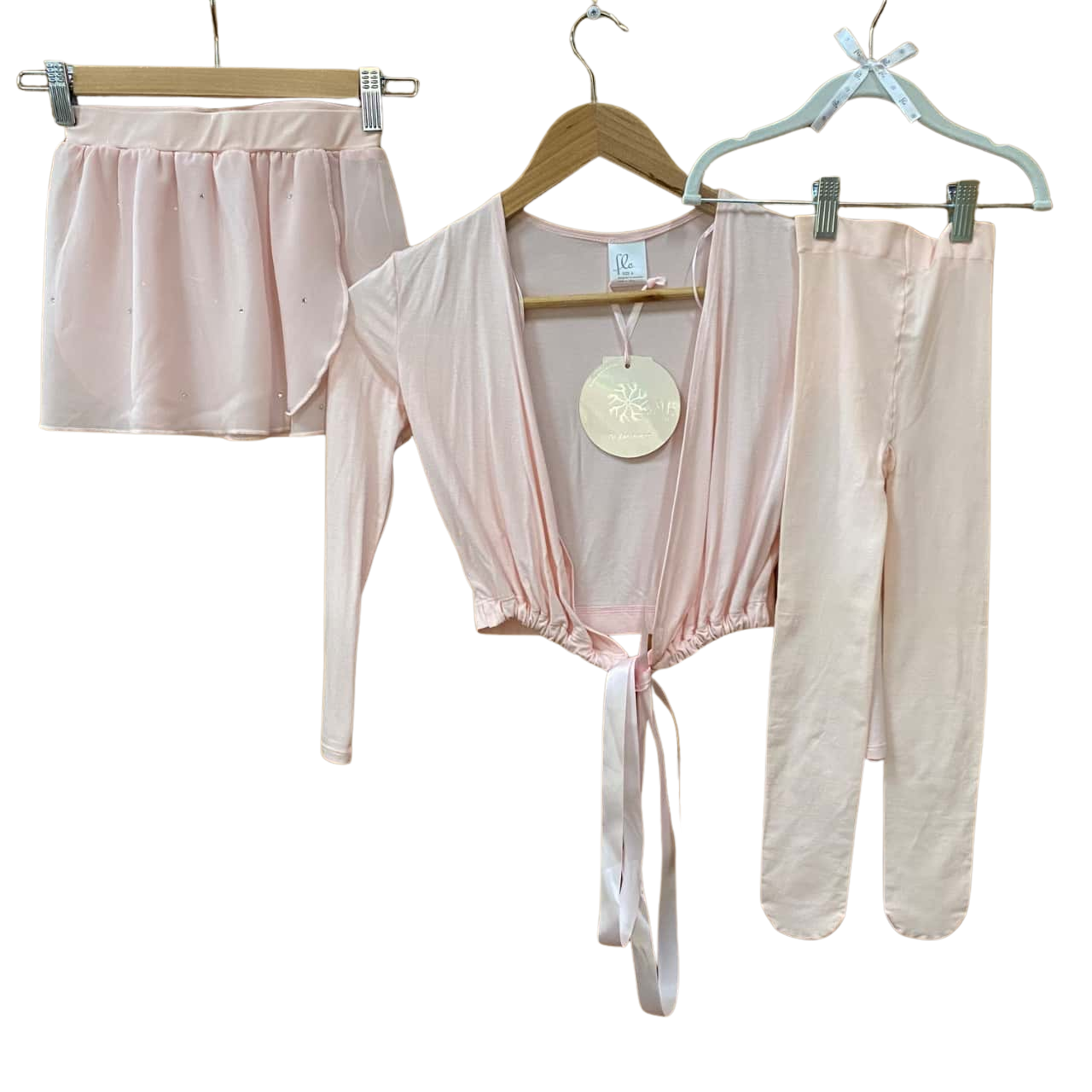 Flo Pink 3-Piece Kids Dancewear Set Size 6(s)