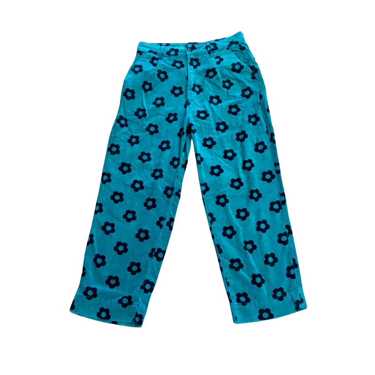 Afends Corduroy Flower Pants Size 10 Green (s)