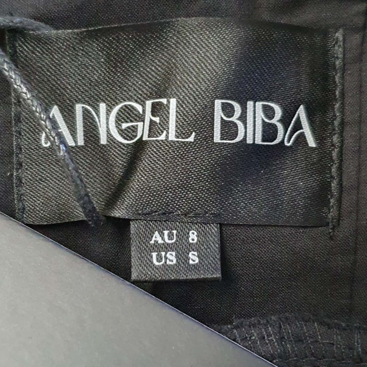 Angel Biba Women's Size 8 Shoestring Strap Black Mini Dress - New With ...