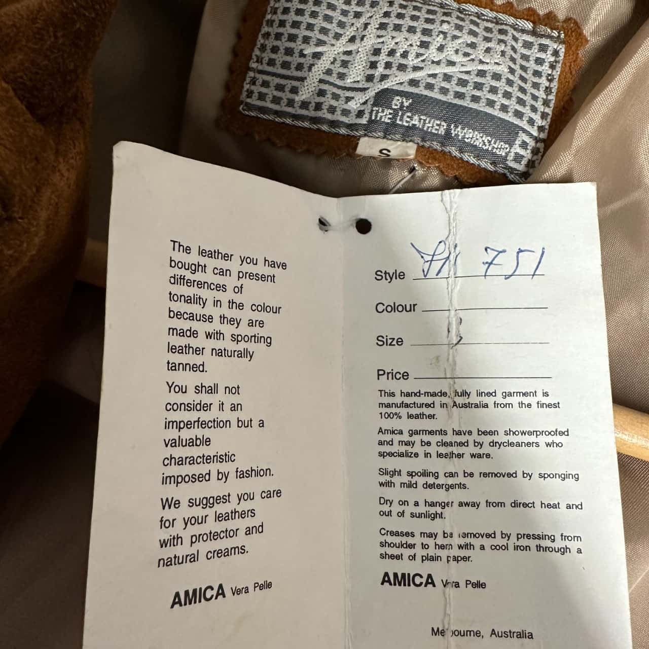 Amica by The Leather Workshop Genuine Kangaroo Leather Jacket Size S ...