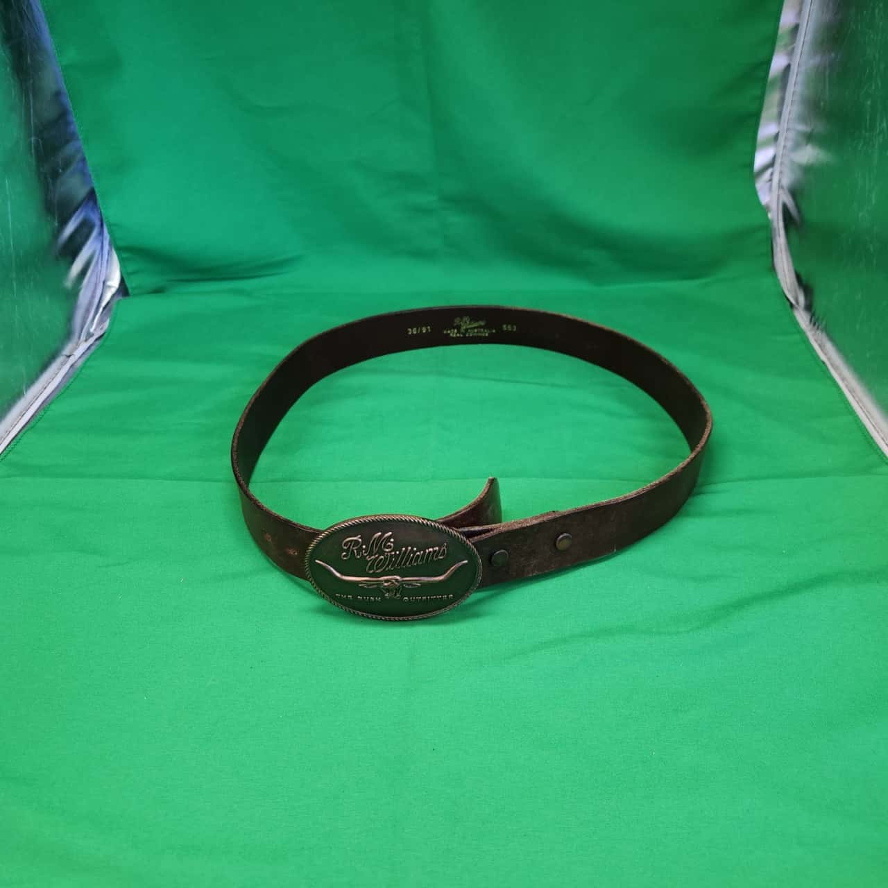 R.M. Williams Unisex Belt Brown with Belt Buckle(s)