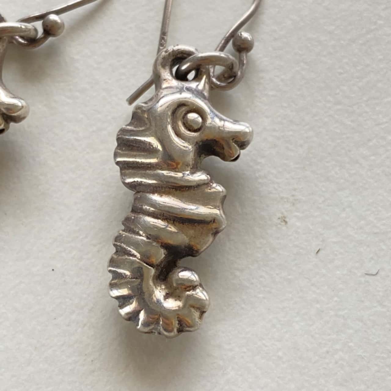 925 Sterling Silver Seahorse Earrings