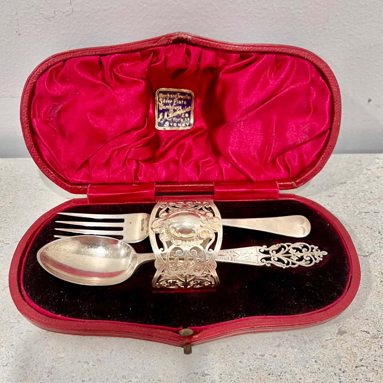 Vintage Made in England Spoon & Fork Set Silver Plate(s)