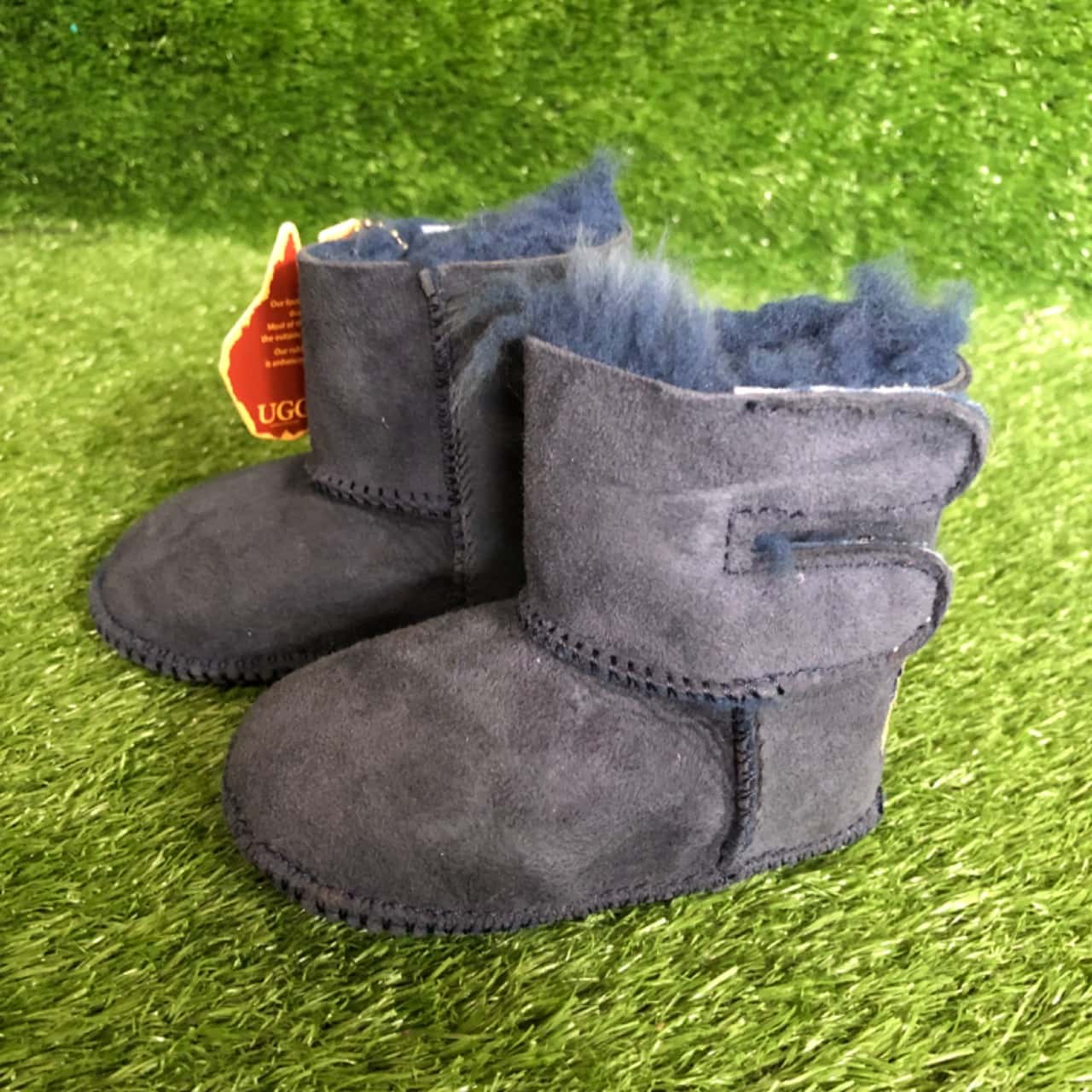 UGG Blue Sheepskin Booties Size 0-3m (New)(s)