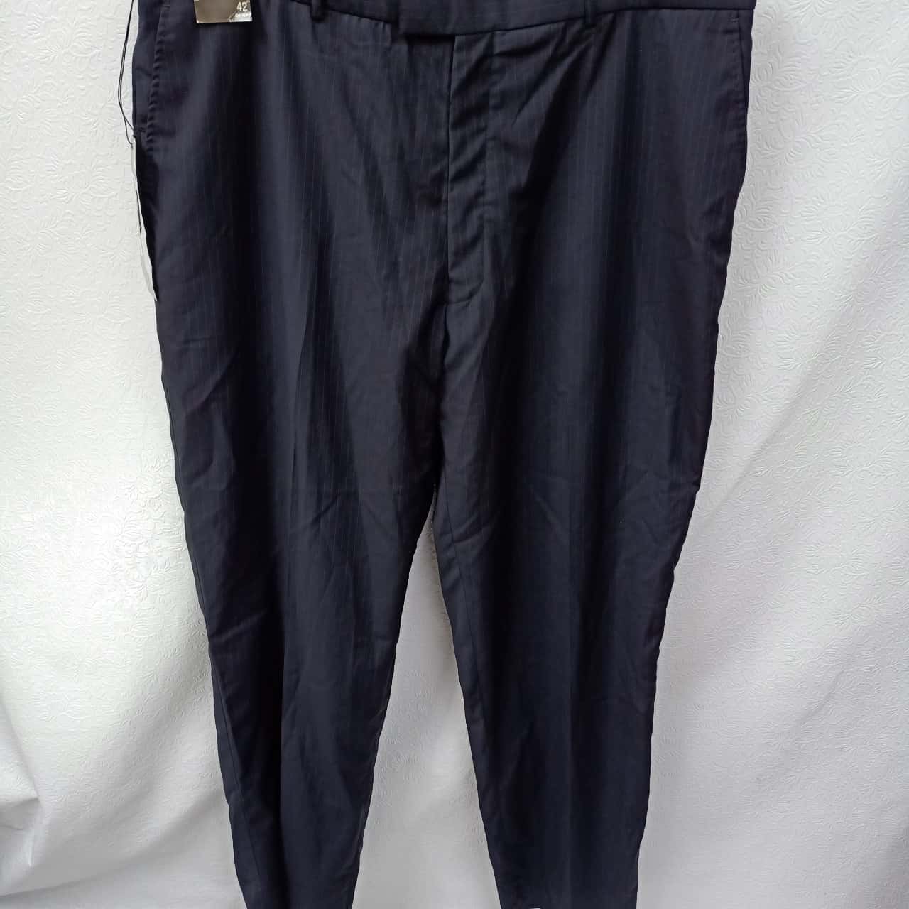 Nic Morris Mens Size 42 Dress Black / Pinstripe (s)