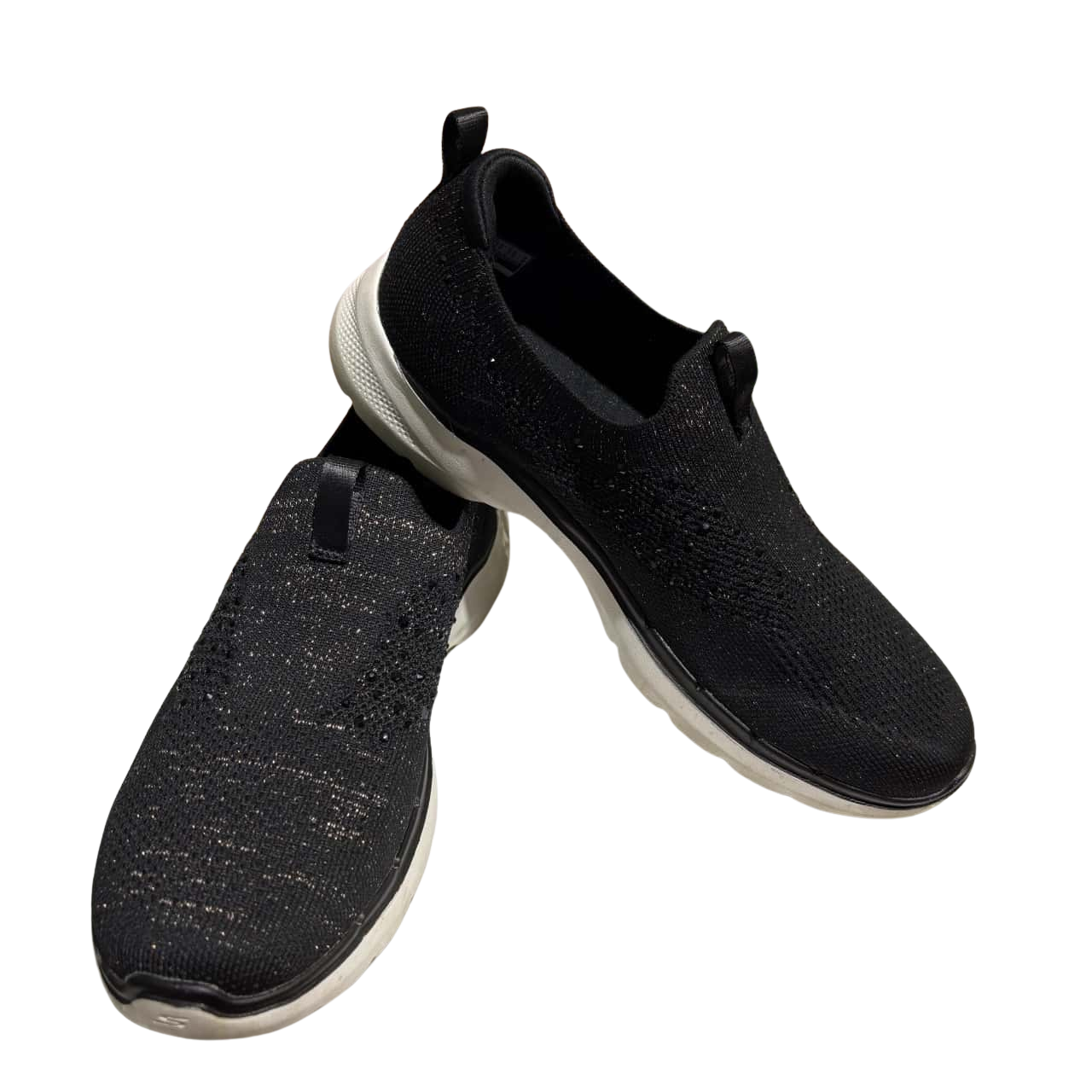 Womens Ladies Size 9 US Black / Gold Skechers Go Walk - Sparkle ...