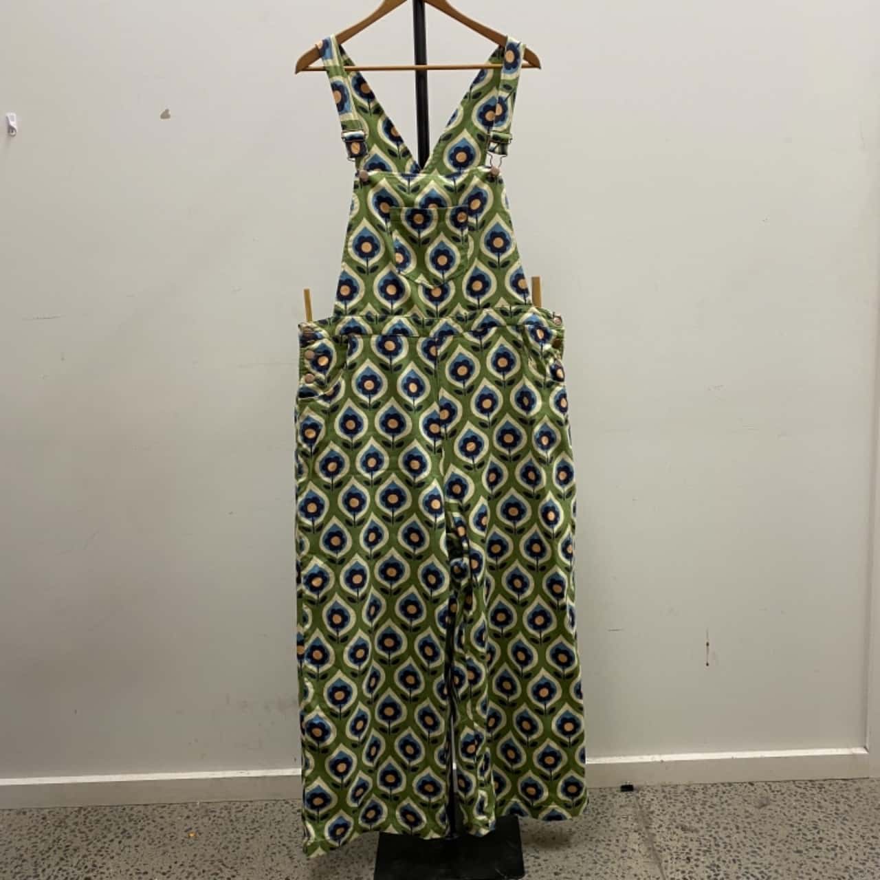 Princess Highway - Green Floral Overalls