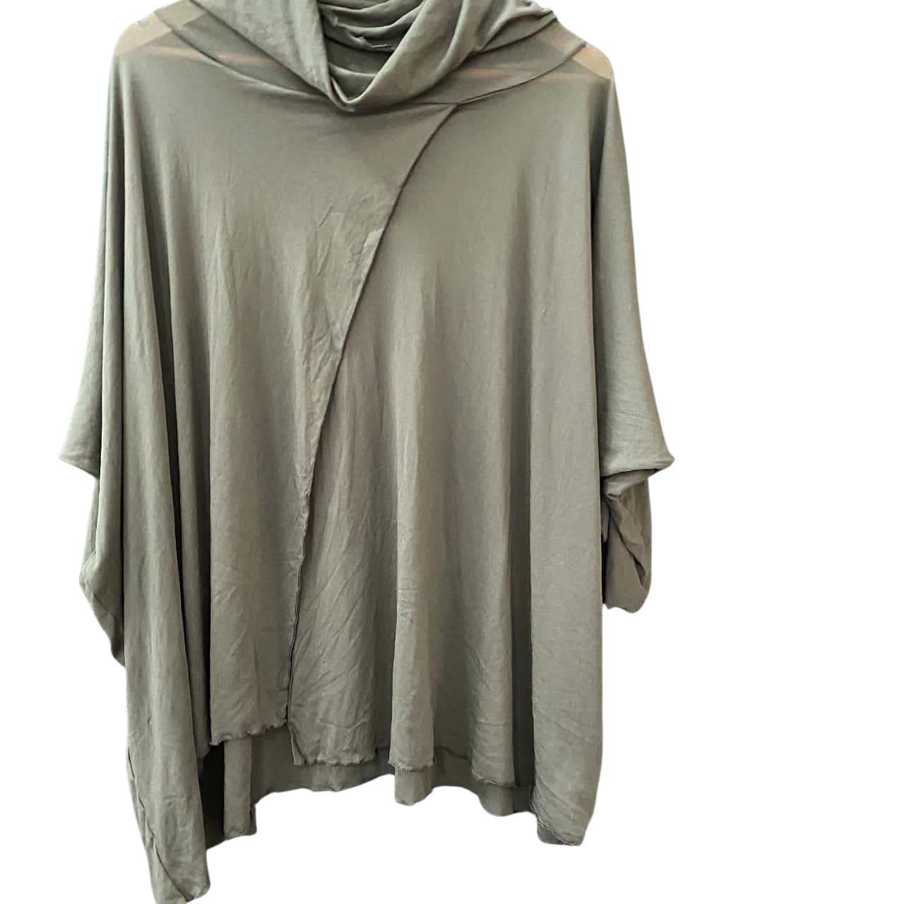 Vigorella Mesh Loose Skivvy Neck Poncho Army Green One Size BNWT(s)