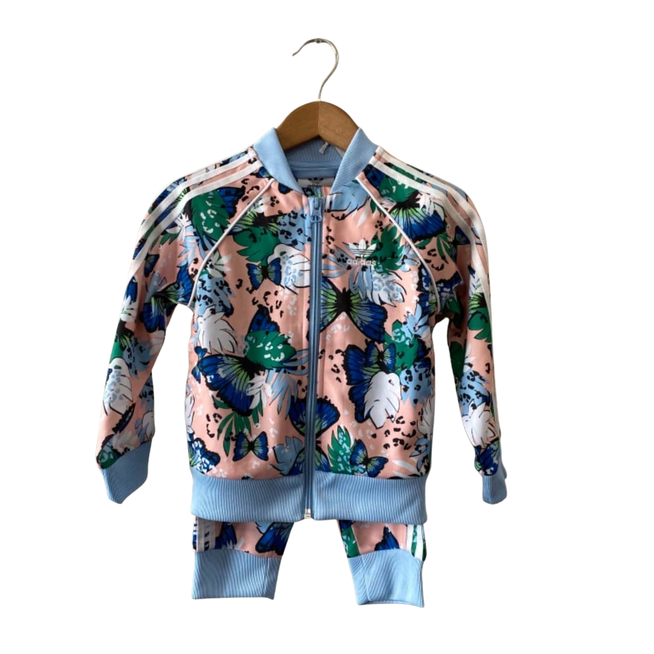 Adidas Girl's Size 18-24m Butterfly Print Tracksuit - New With Tags(s)