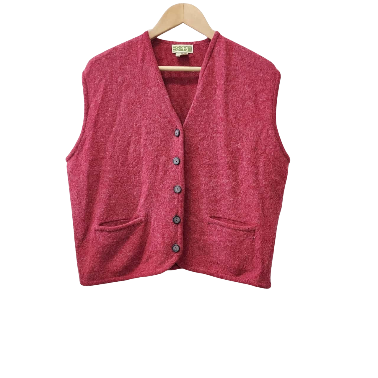 Esprit Men's Size M Vests Red Lambswool / Nylon Vest Jacket Overcoat ...