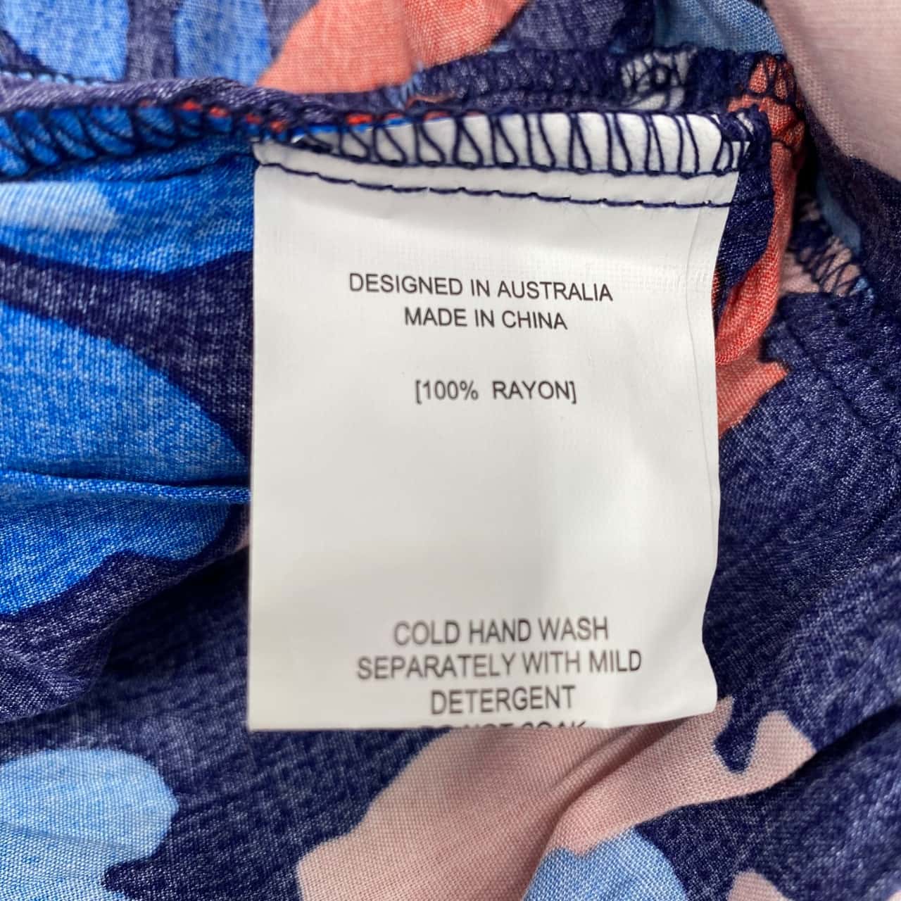 Ebby And I Womens Babydoll Dress Size 12 Floral / Navy Blue