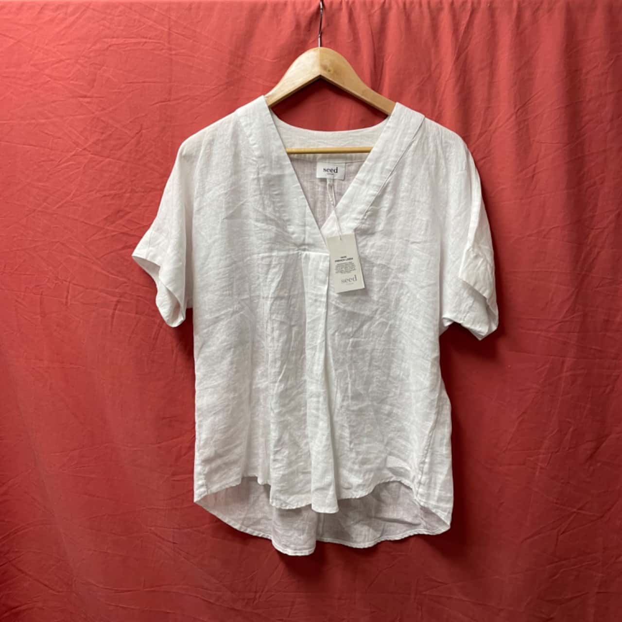 Seed Heritage 100% French Linen Womens Top BNWT Size 12 White (s)