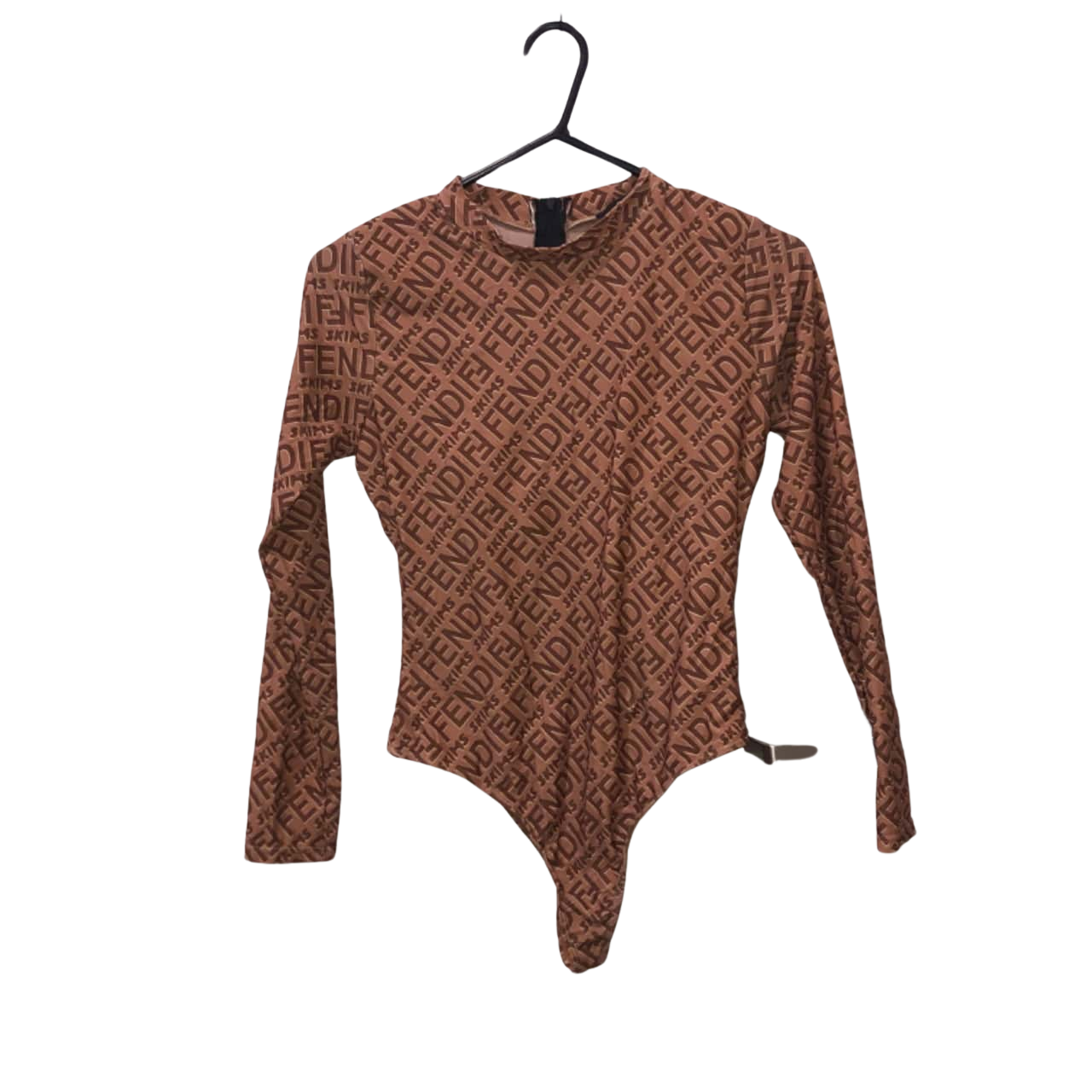 Brown/Tan One-Piece Swimsuit Size L(s)