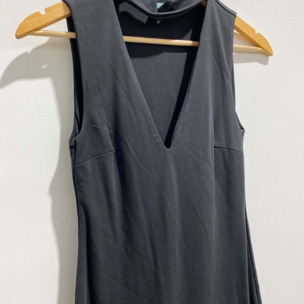 Kookai Womens Size 2 Bodycon Dress / Halter Neck Dress Black (s)