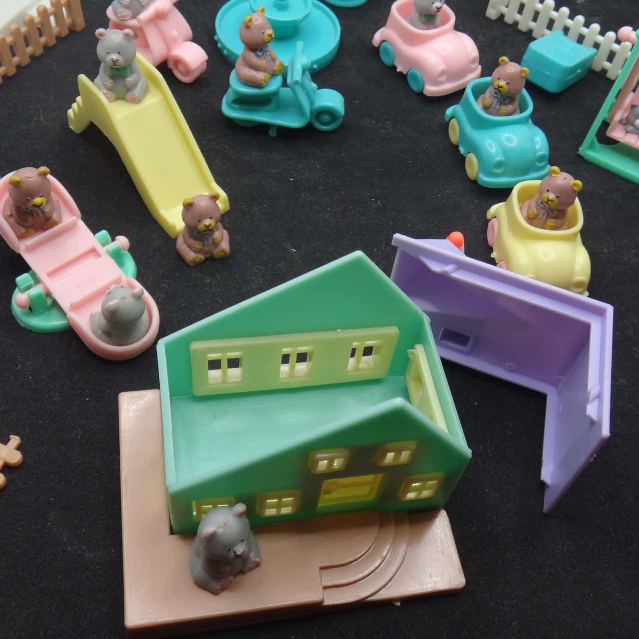 Rare Teddy's Wonderland Miniature Toy Set - Circa 1990's(s)