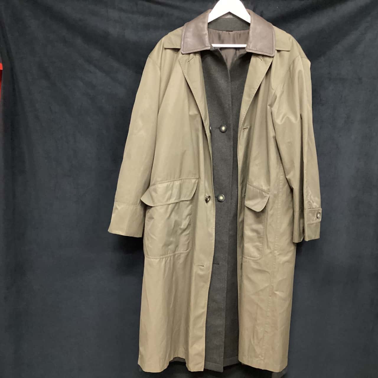 Salvatore Ferragamo Mens Size 50 Trench Coat Khaki (2 coats)