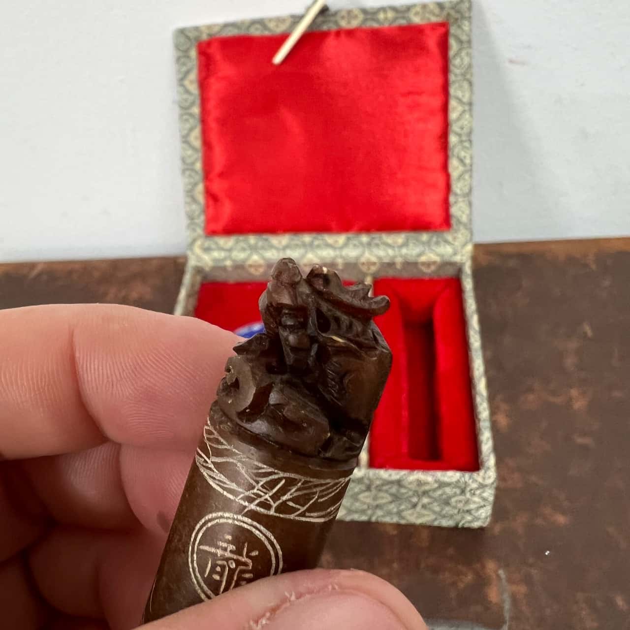 Vintage sweet Chinese stamp and ink set(s)