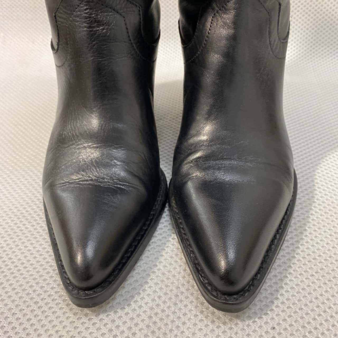 Zara Womens Size 36 Black calf length boots (s)