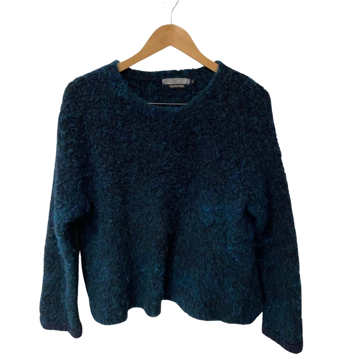 ELK Womens Size S Jumpers Black / Blue Wool Mix(s)