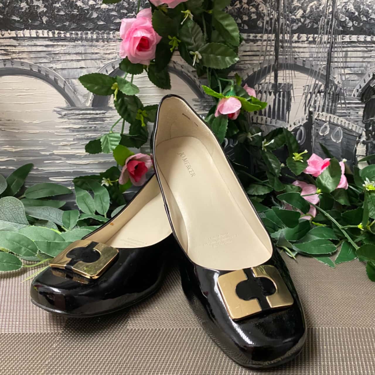 Jo Mercer leather upper black patent Size 10 shoes (s)
