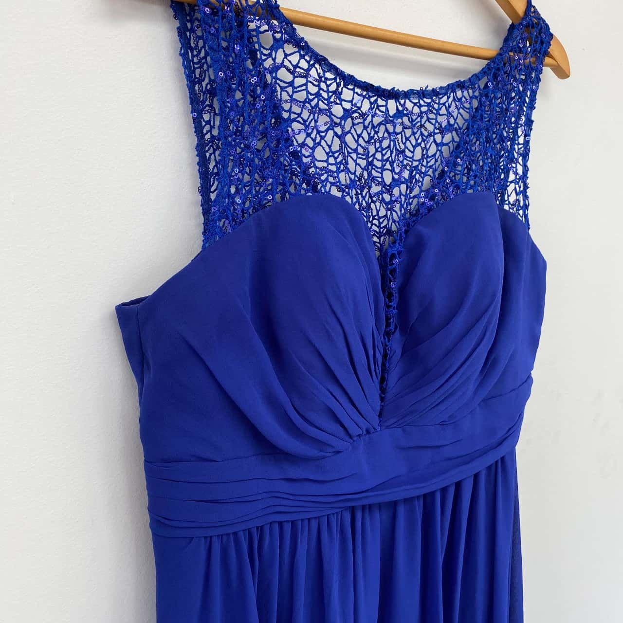 Miss Anne Navy Blue Embellished Maxi Dress Size 20