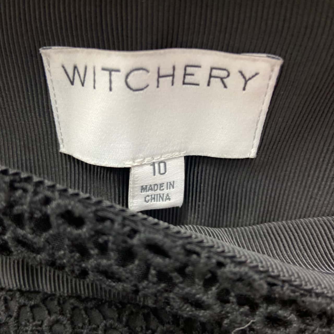 Witchery Size 10 Knee Length Black skirt