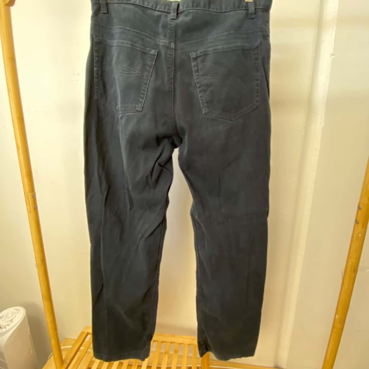 Easy Mens Pants Size 34 Straight Leg Blue