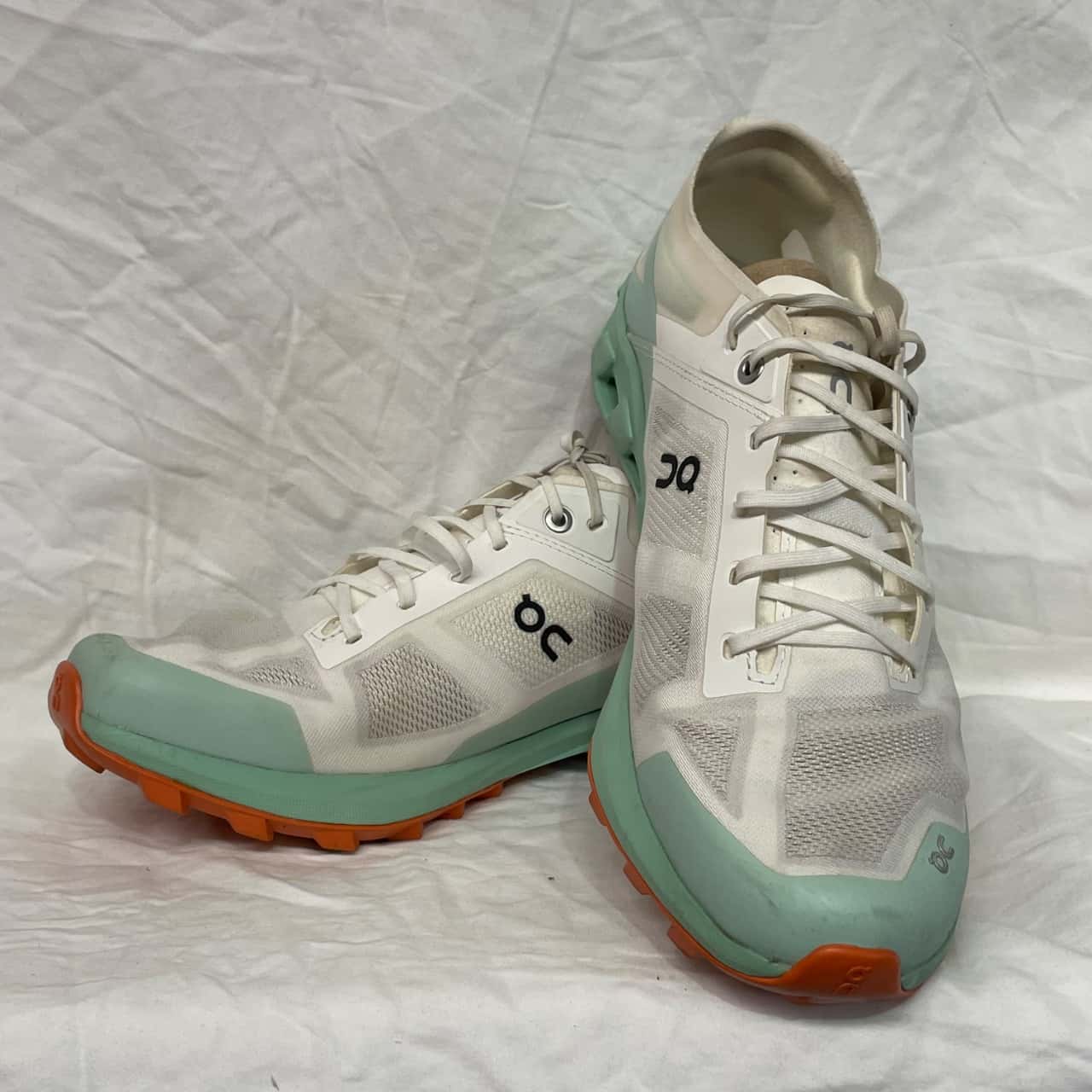 On Running Size 9.5 Trainers Green / Orange / White