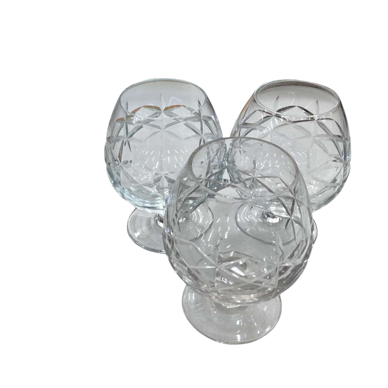 Vintage Crystal Brandy/Cognac Balloons x 3