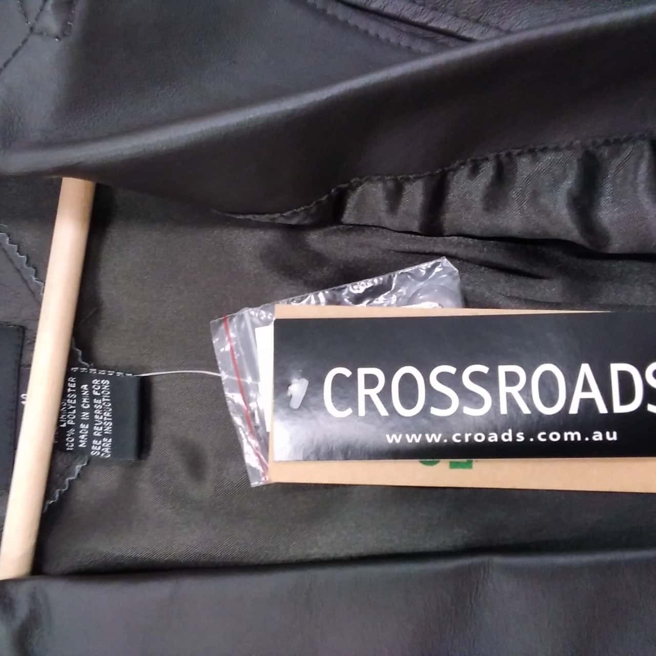 Crossroads Womens Size 14 Button Up / Leather Black (1068)